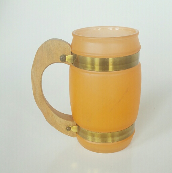 Siesta Ware | Other | Siesta Ware Orange Glass Wooden Handled Barrel ...